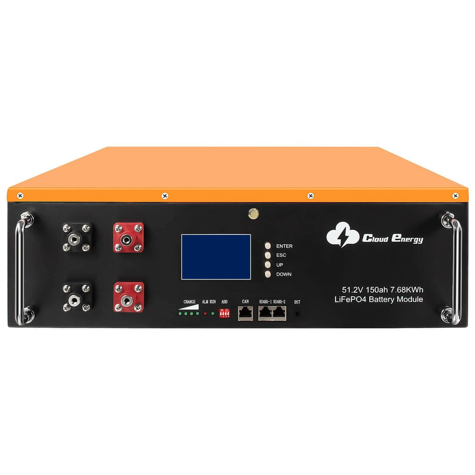 CloudEnergy 48V 150Ah LiFePO4 Battery, 100A BMS